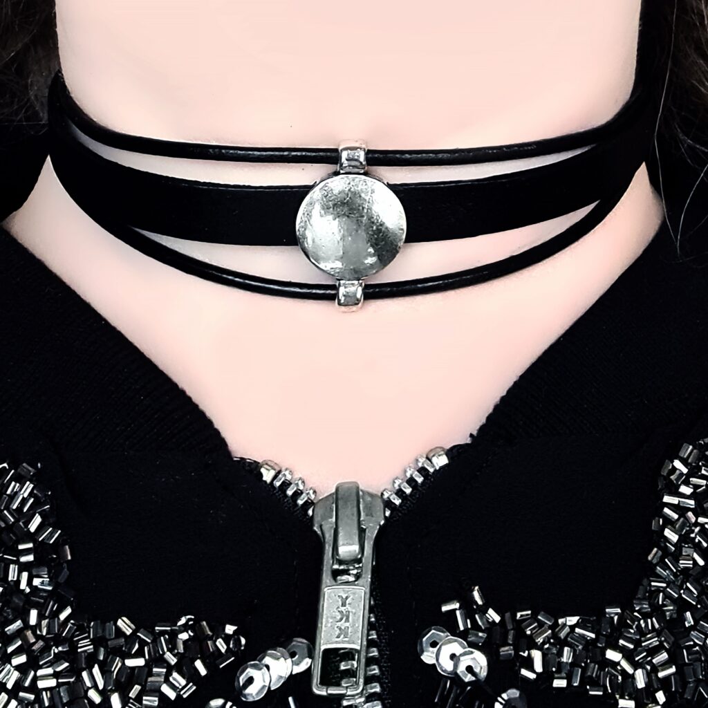 Steampunk Bdsm Jewelry Submissive Day Collar Leather Choker Dominant T For Sub Woman